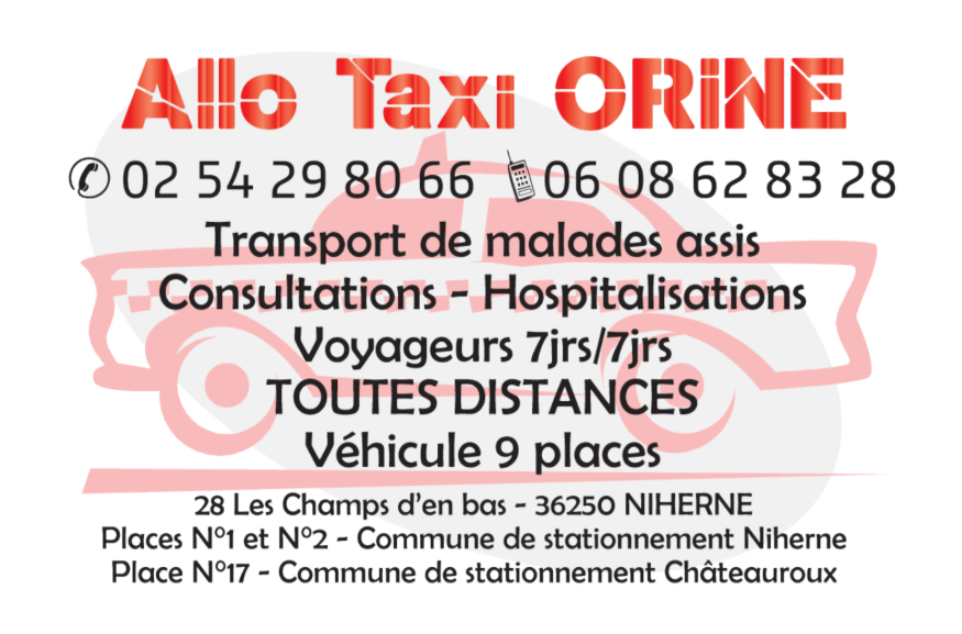 Allo Taxi Orine Niherne - Taxis (adresse, horaires)